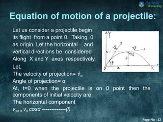 Projectile & projectile motion | PPT