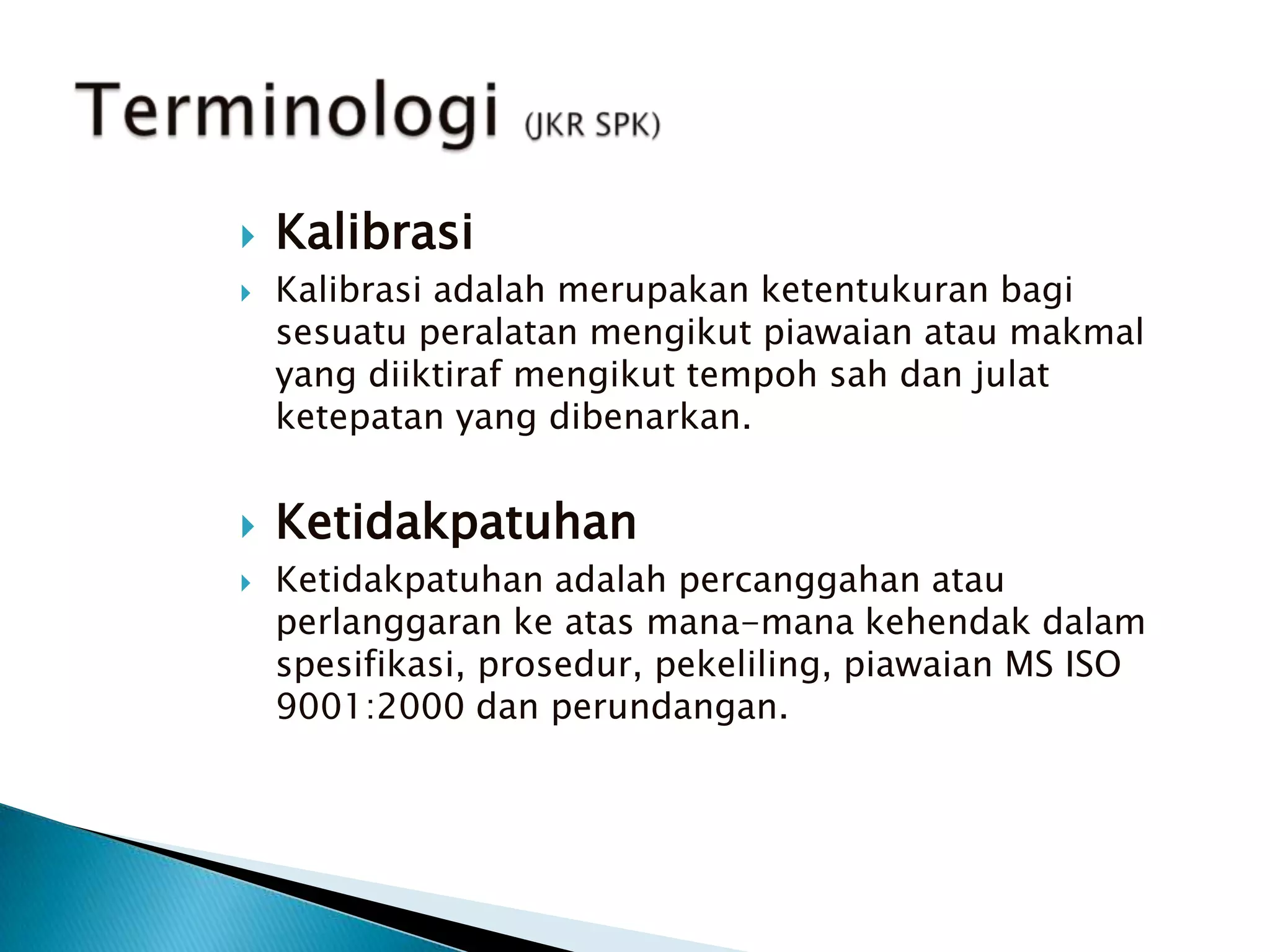 SPK JKR Malaysia: Terminologi | PPTX