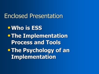 The software Implementation Process | PPTX