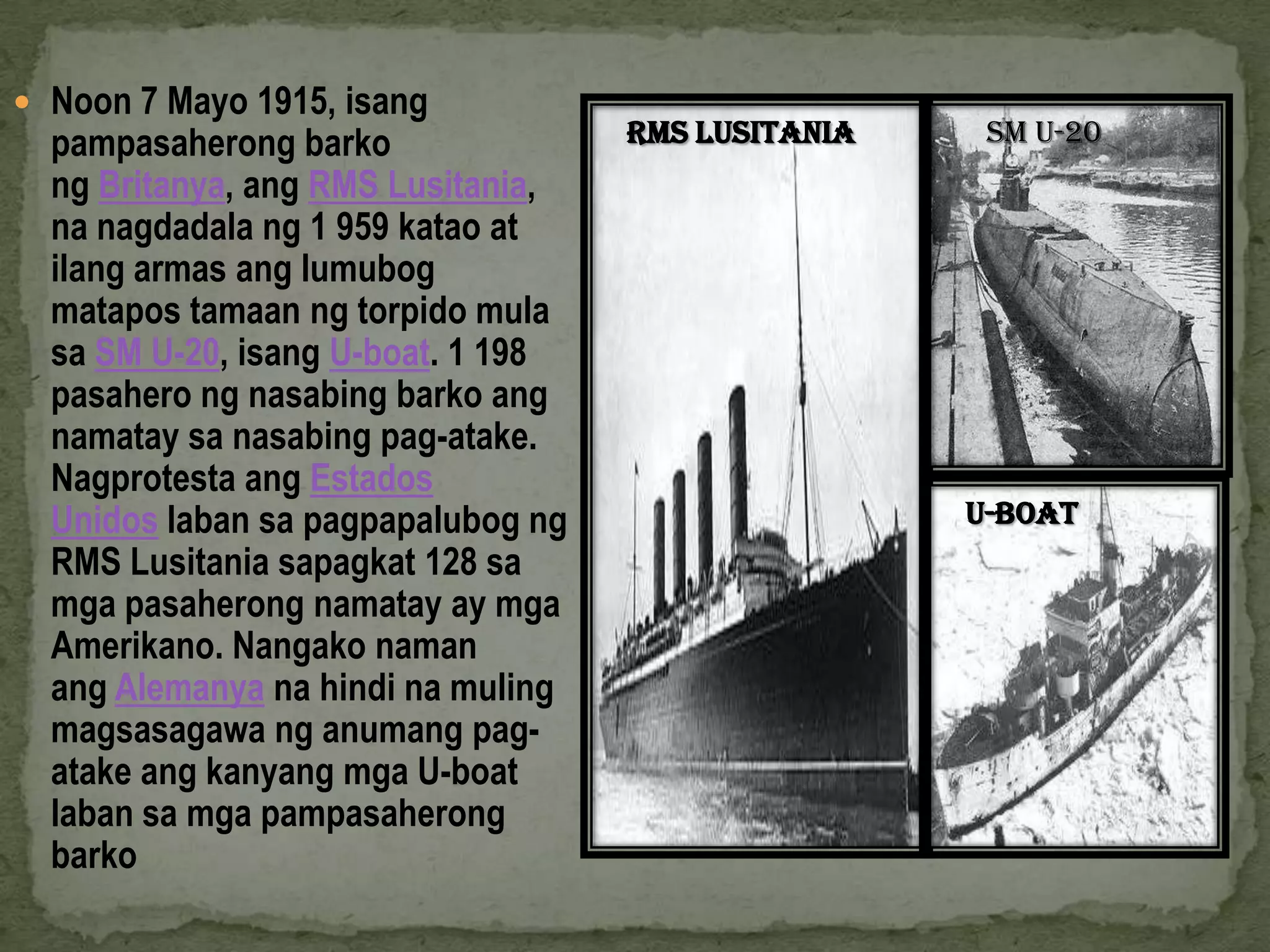 unang digmaan pandaigdig | PPTX