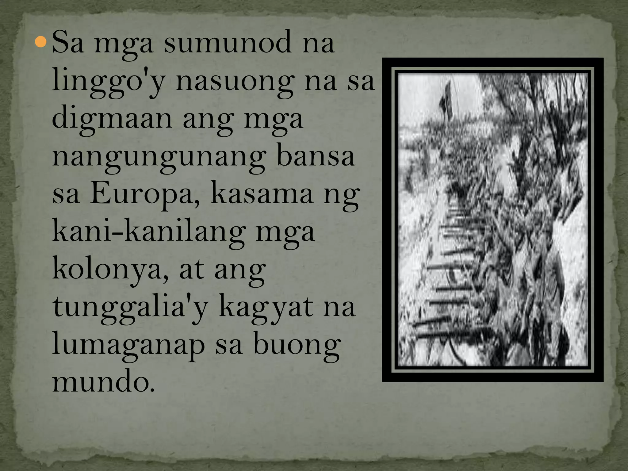 unang digmaan pandaigdig | PPTX