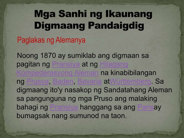 unang digmaan pandaigdig | PPTX
