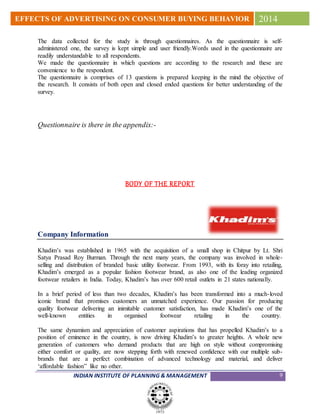 Project in advertising management | DOCX