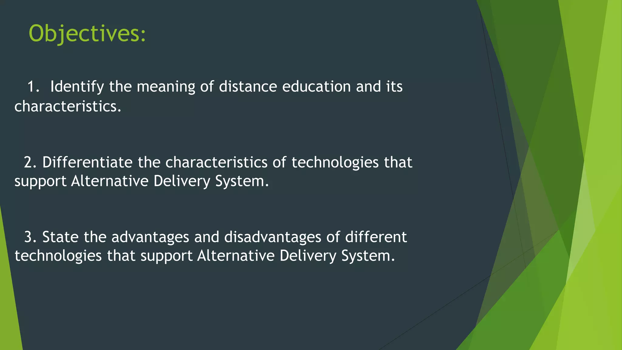 alternative delivery system | PPTX