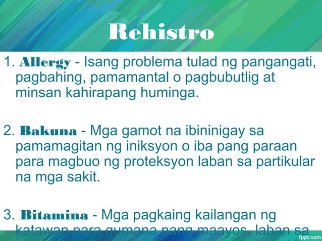 Rehistro ng Wika ng mga Doktor | PPT