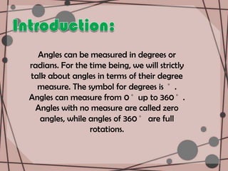 Measure of an angles | PPT