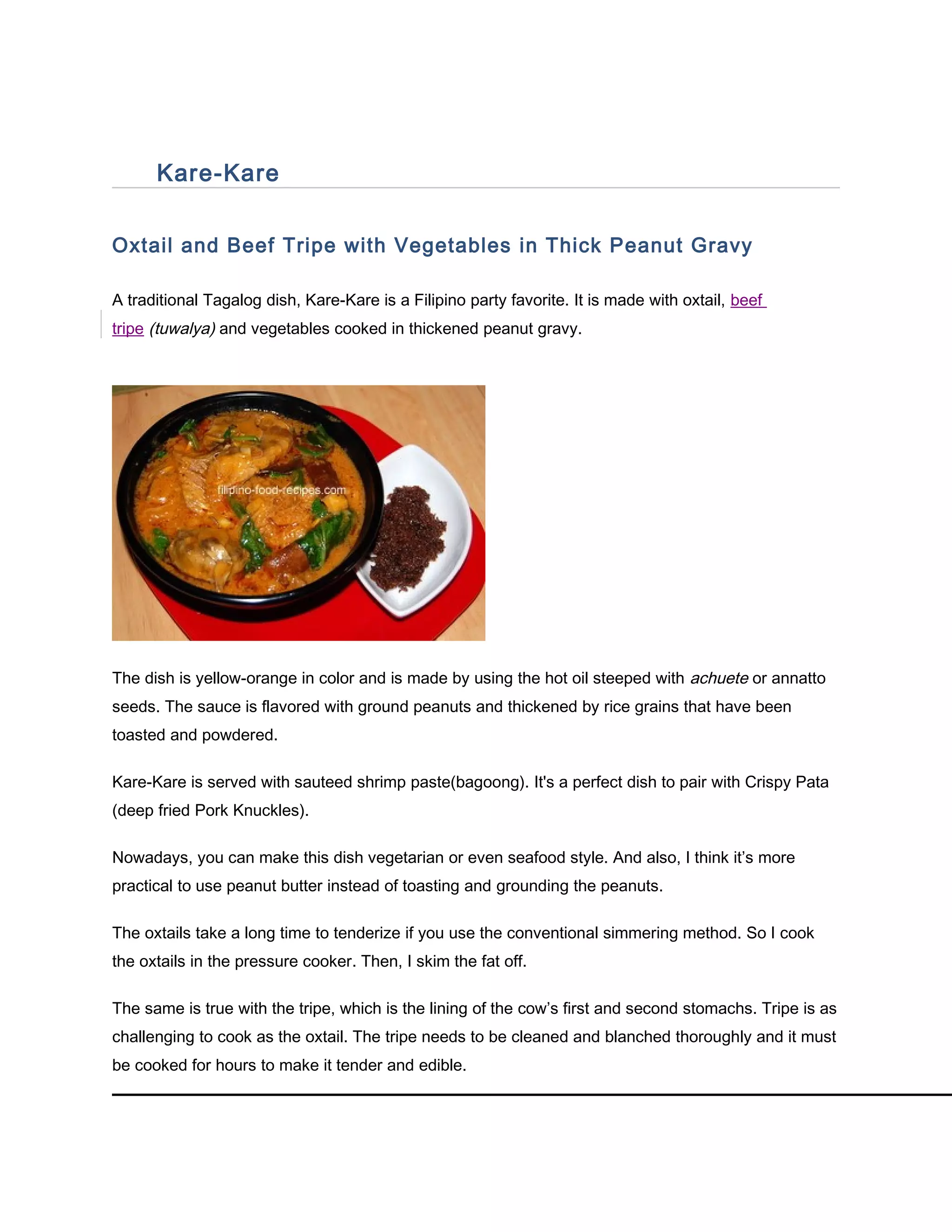 Project in HELE (recipe) | DOC