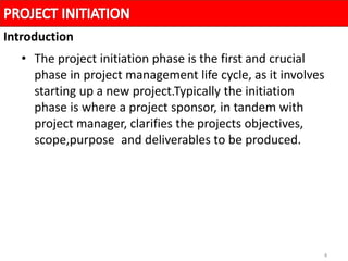 Project initiation topic 2.1_introduation | PPTX
