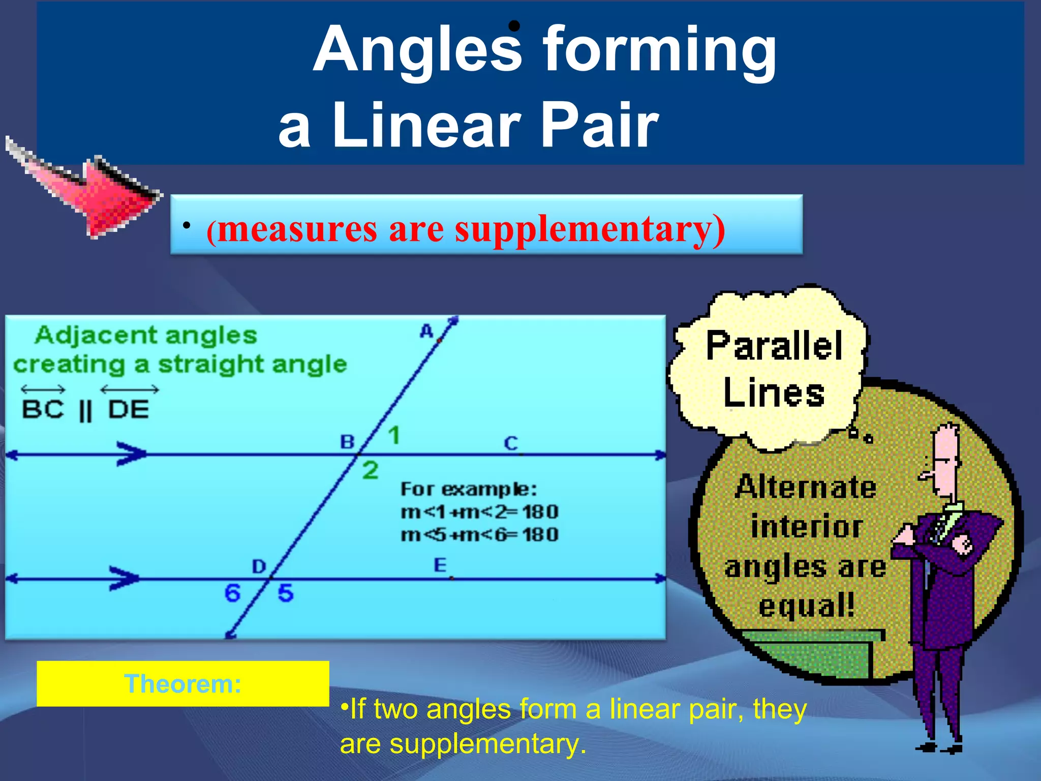 angles of parallel line cut by a transversal line | PPT