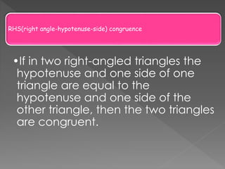 Congruent of Triangles | PPTX