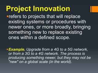 Project Innovation Proposal: A guide for Teachers | PPT