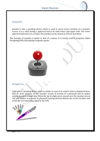 Project input devices | DOCX