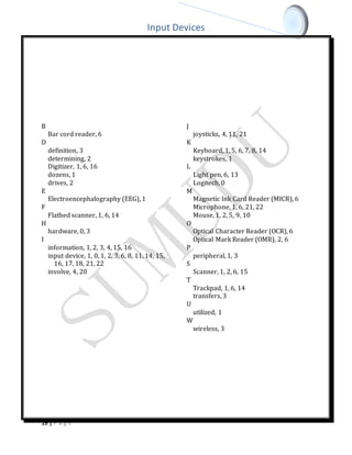 Project input devices | DOCX