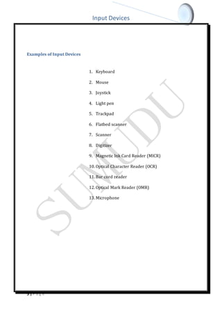 Project input devices | DOCX