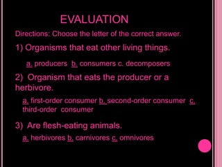 chmsc lab. school science 6- consumers | PPTX
