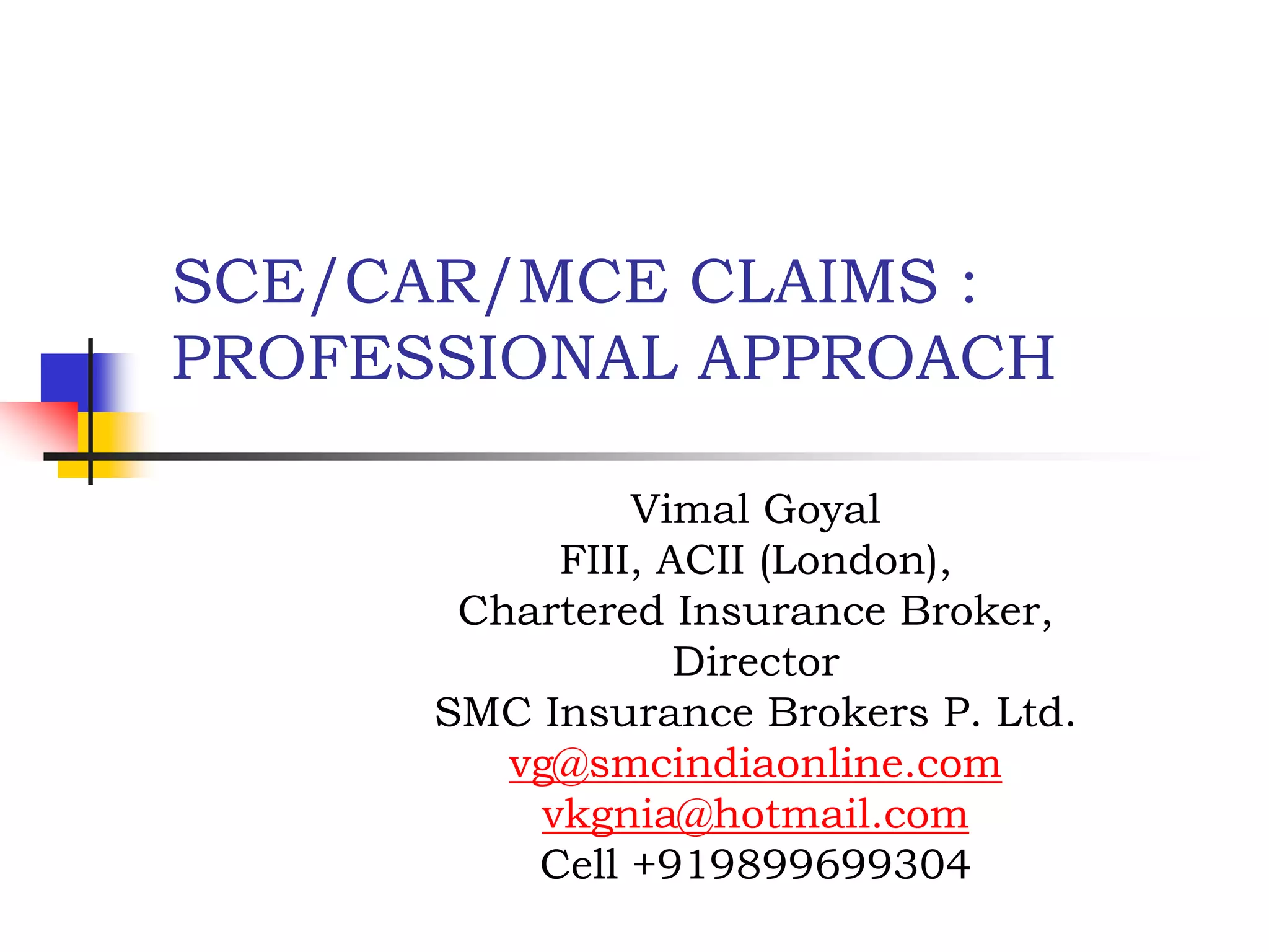 Project insurance claims | PPTX