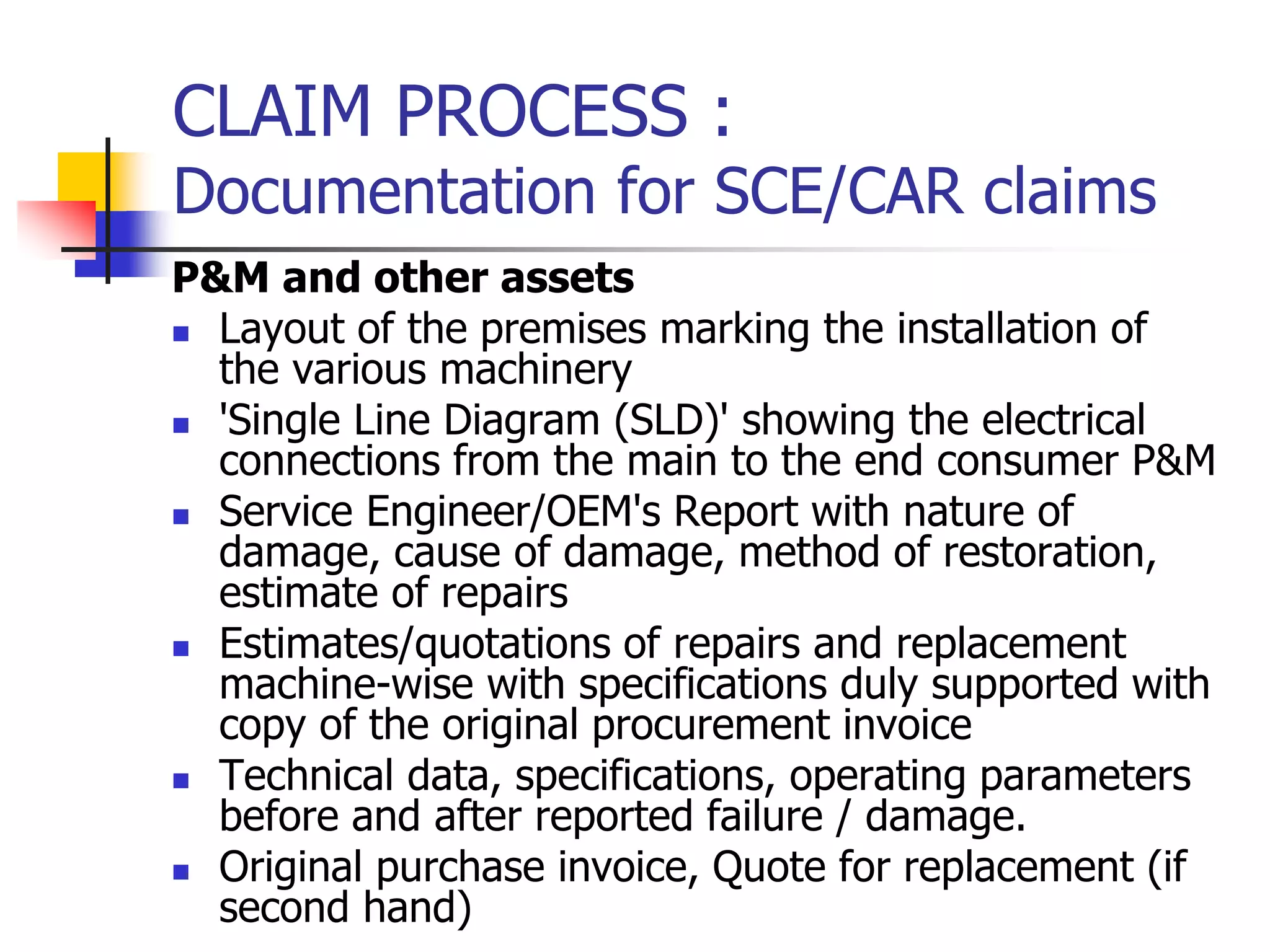 Project insurance claims | PPTX