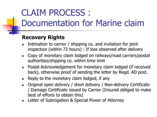 Project insurance claims | PPTX