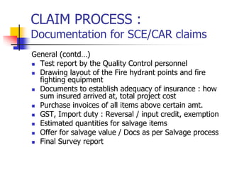 Project insurance claims | PPTX