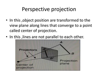 COMPUTER GRAPHICS-"Projection" | PPTX