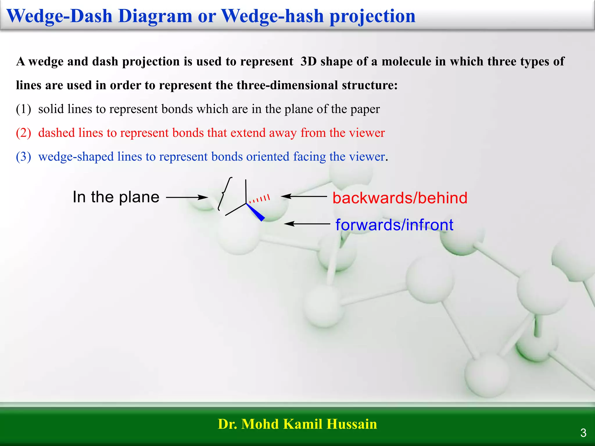 Stereochemistry: Various projection formulas and their inter conversion ...