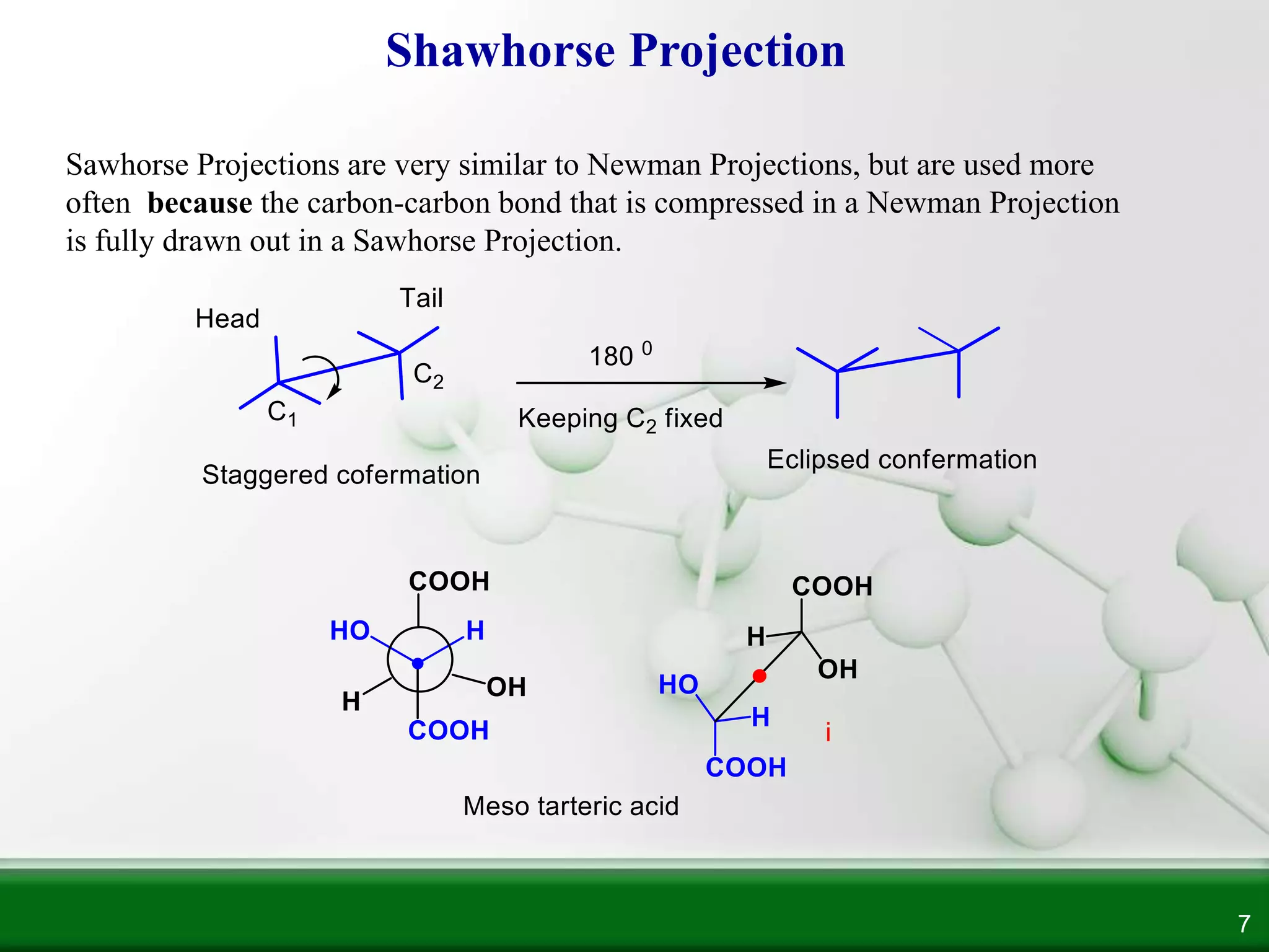 Stereochemistry: Various projection formulas and their inter conversion ...
