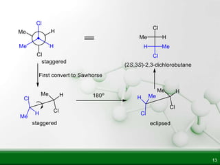 Stereochemistry: Various projection formulas and their inter conversion ...