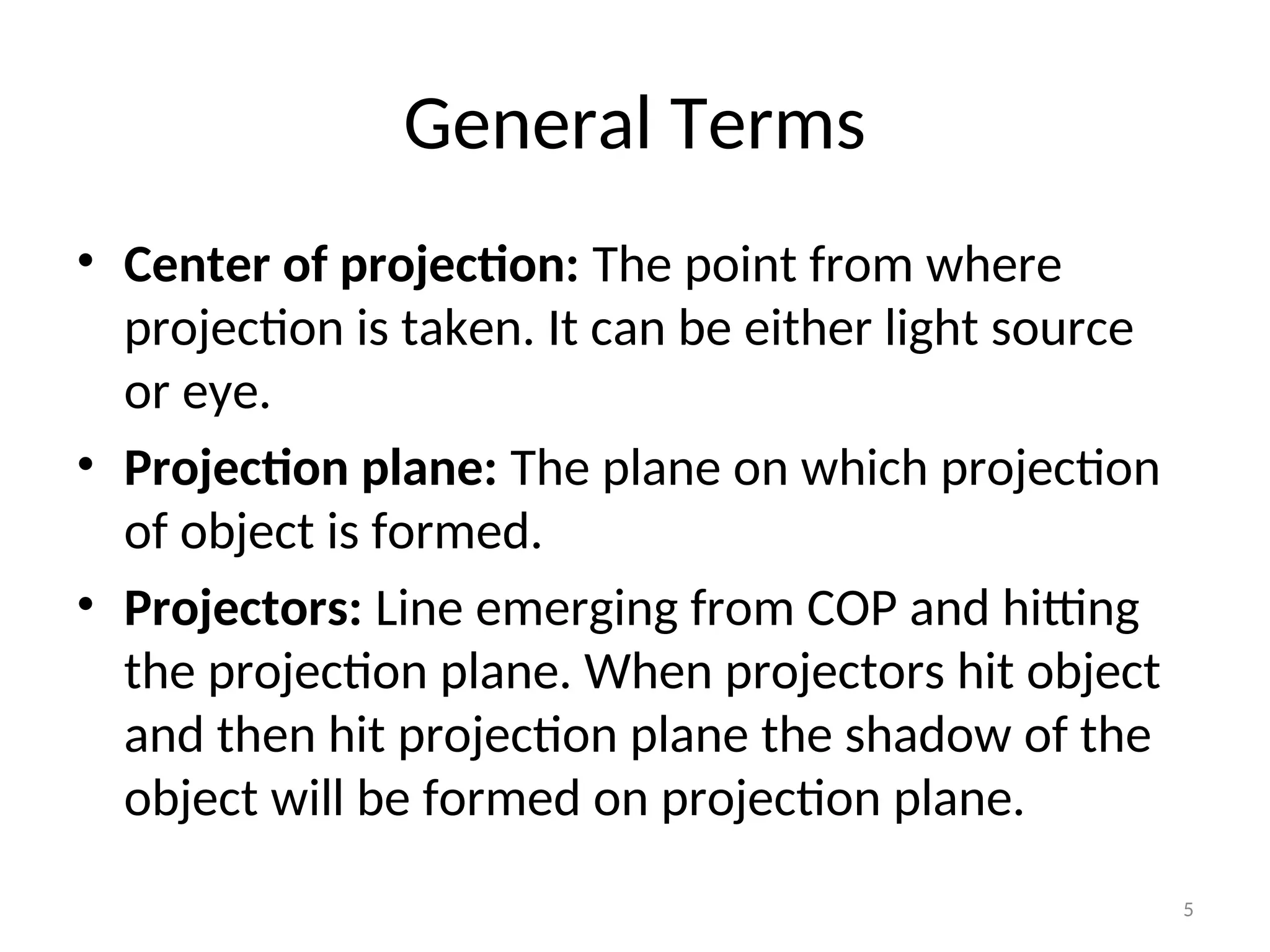 Projection In Computer Graphics Usppt