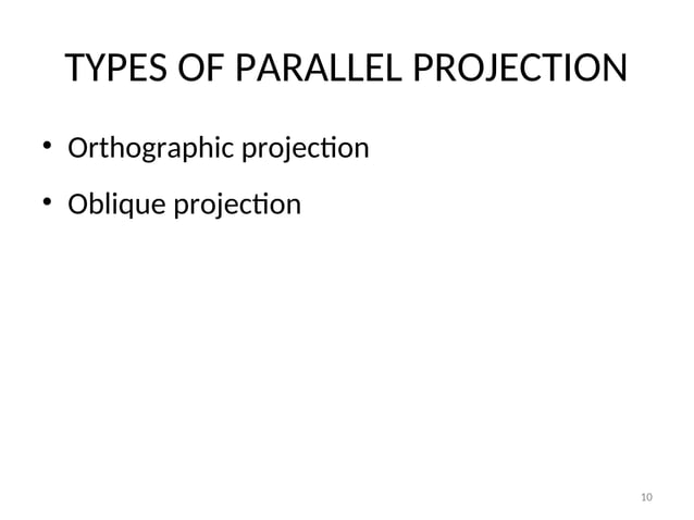 Projection In Computer Graphics Usppt