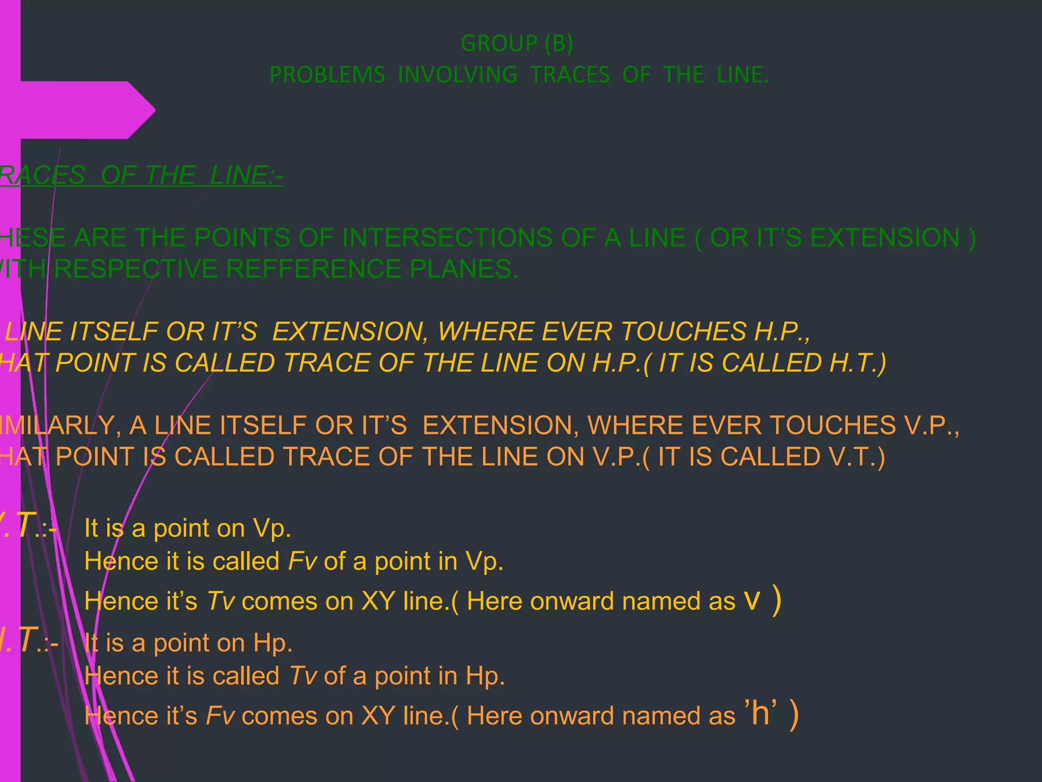 Projection of-point-and-lines-engineering | PPT