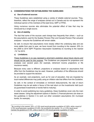 Projection Assumption Guidelines | PDF | Business Accounting & Finance ...