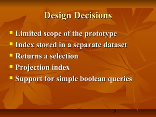 Projection Indexes for HDF5 Datasets | PPT