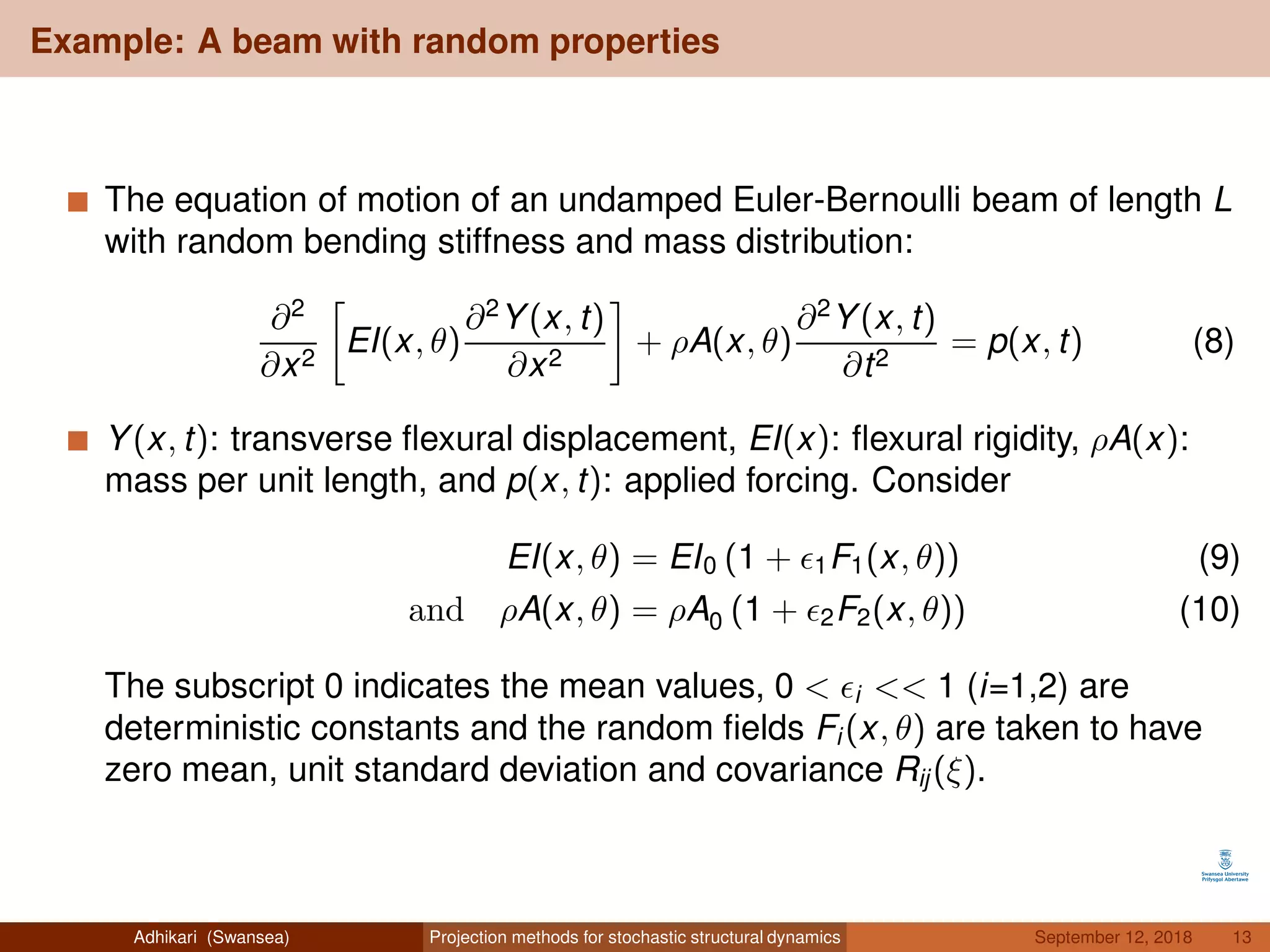 Projection Methods For Stochastic Structural Dynamics Ppt