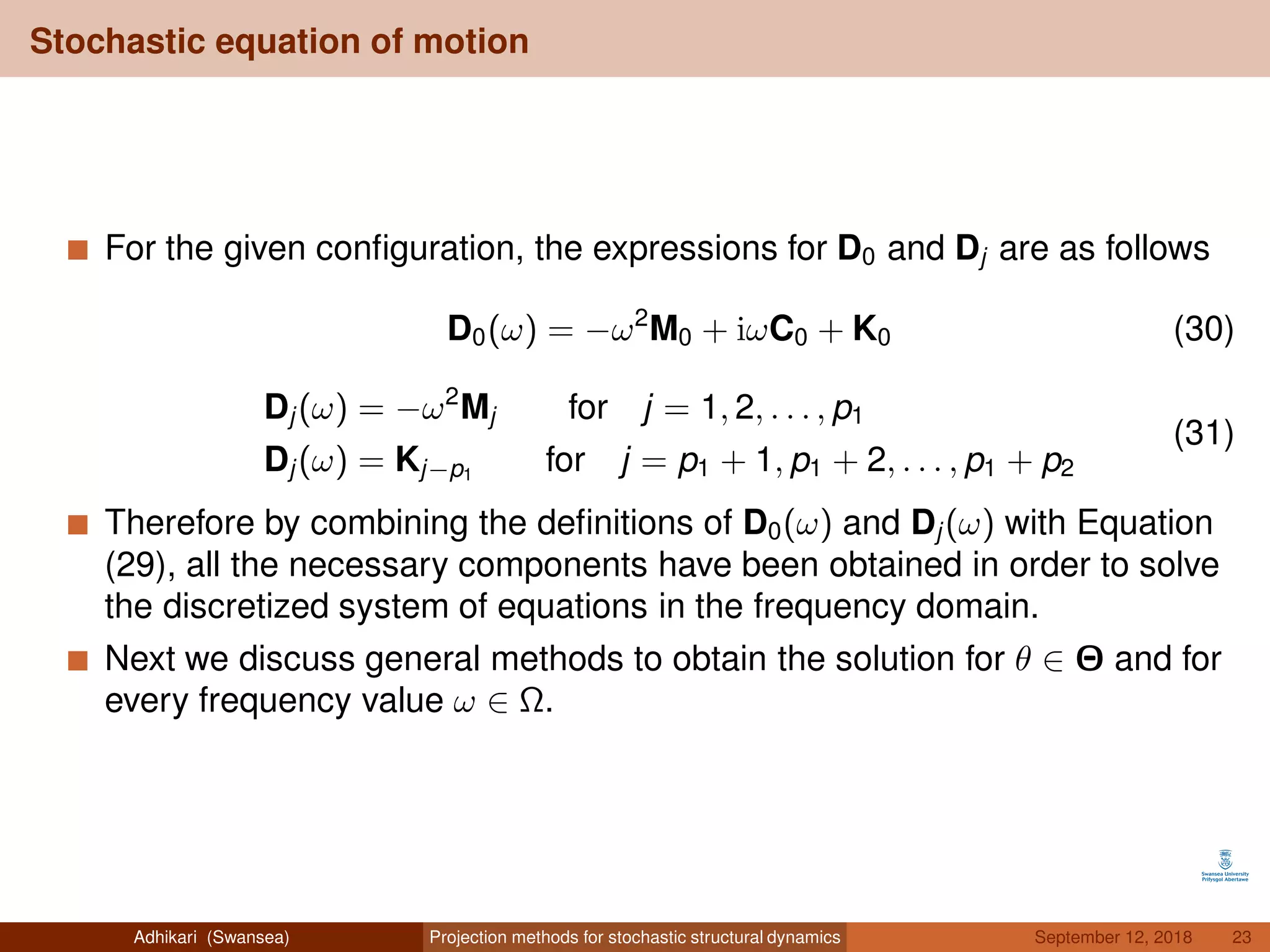 Projection Methods For Stochastic Structural Dynamics Pdf Physics