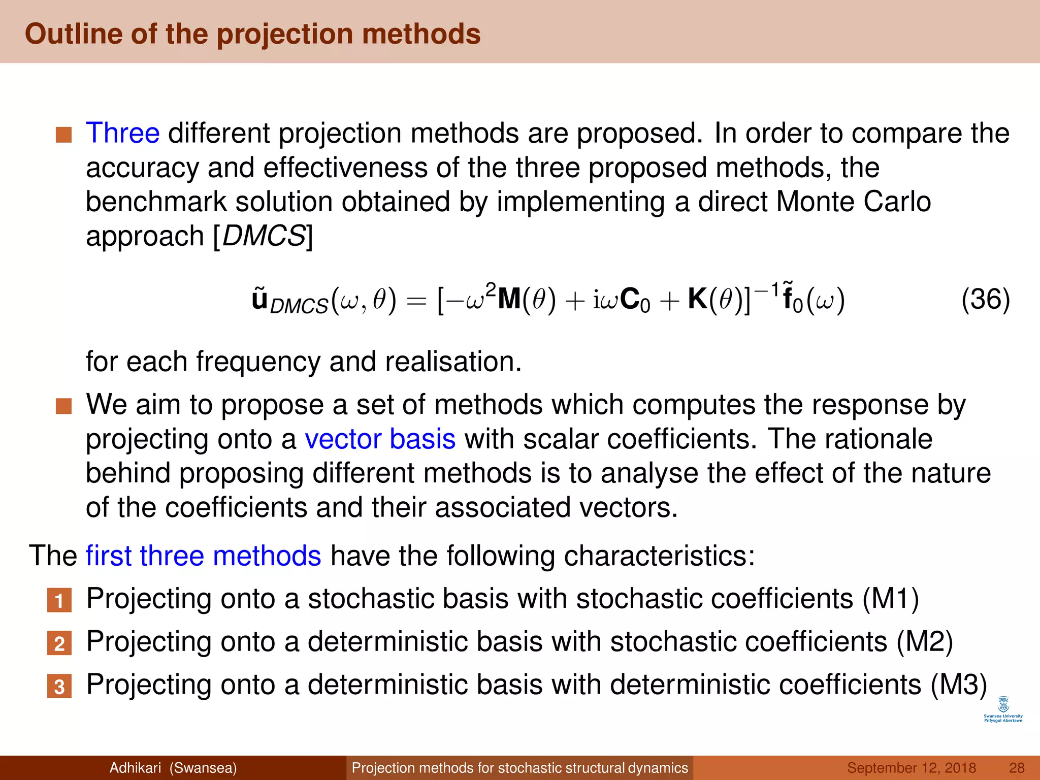 Projection Methods For Stochastic Structural Dynamics Ppt