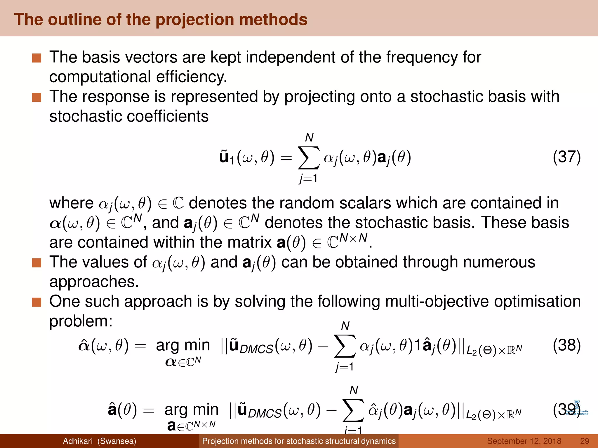 Projection Methods For Stochastic Structural Dynamics Ppt