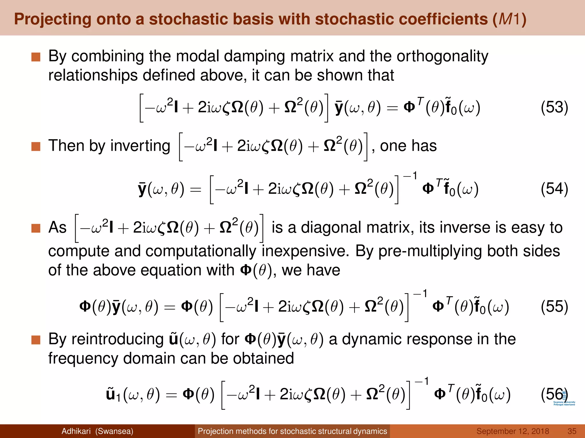 Projection Methods For Stochastic Structural Dynamics Ppt