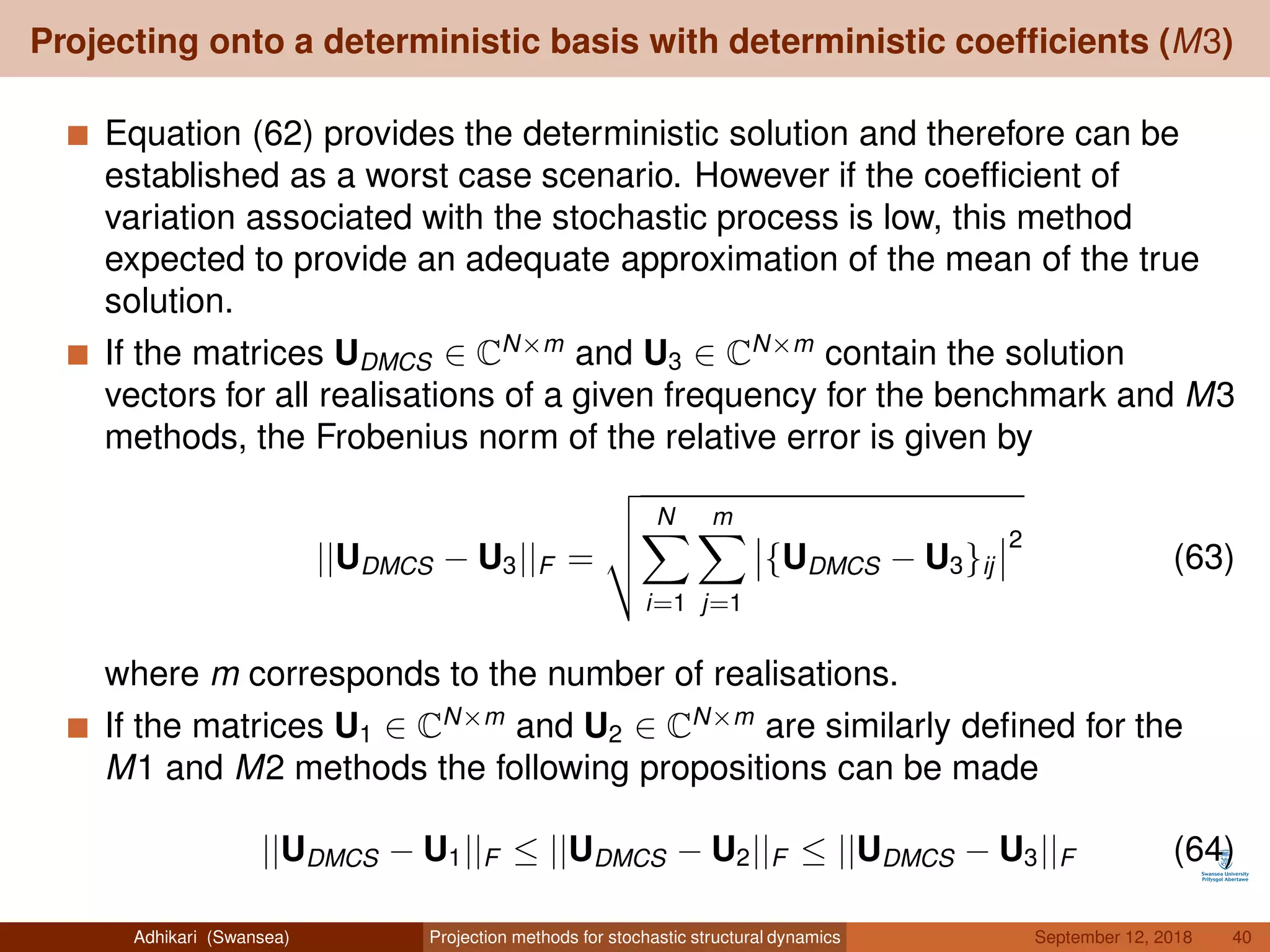 Projection Methods For Stochastic Structural Dynamics Pdf Physics