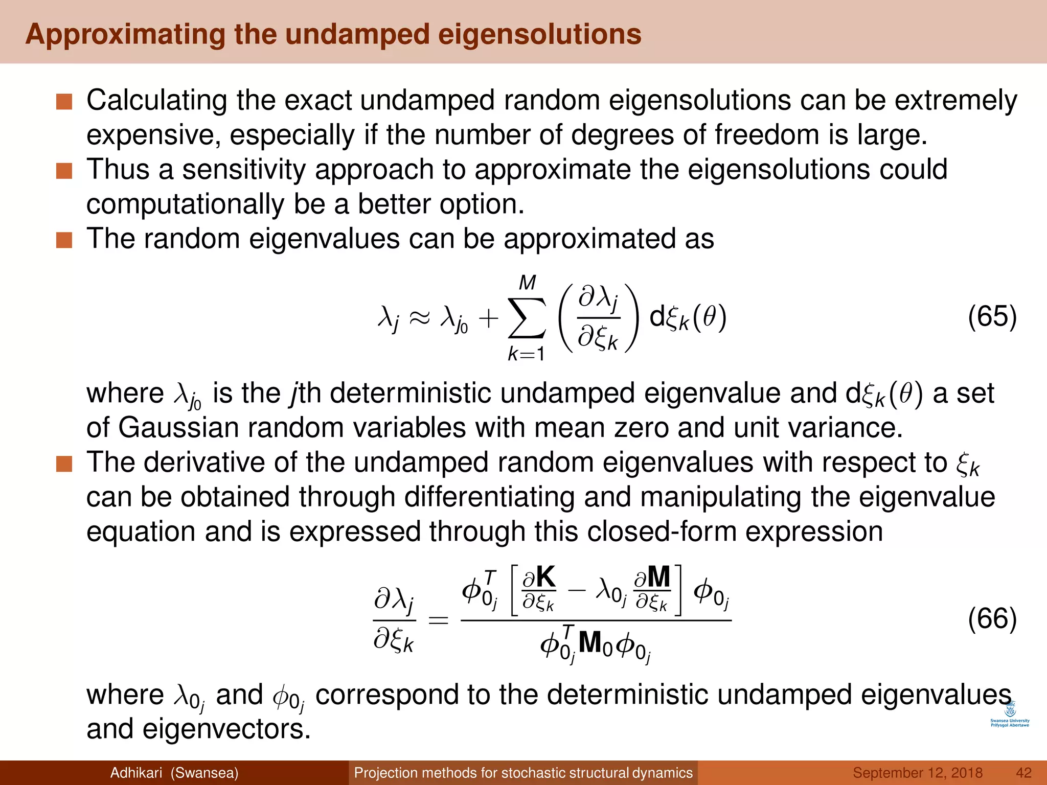 Projection Methods For Stochastic Structural Dynamics Ppt