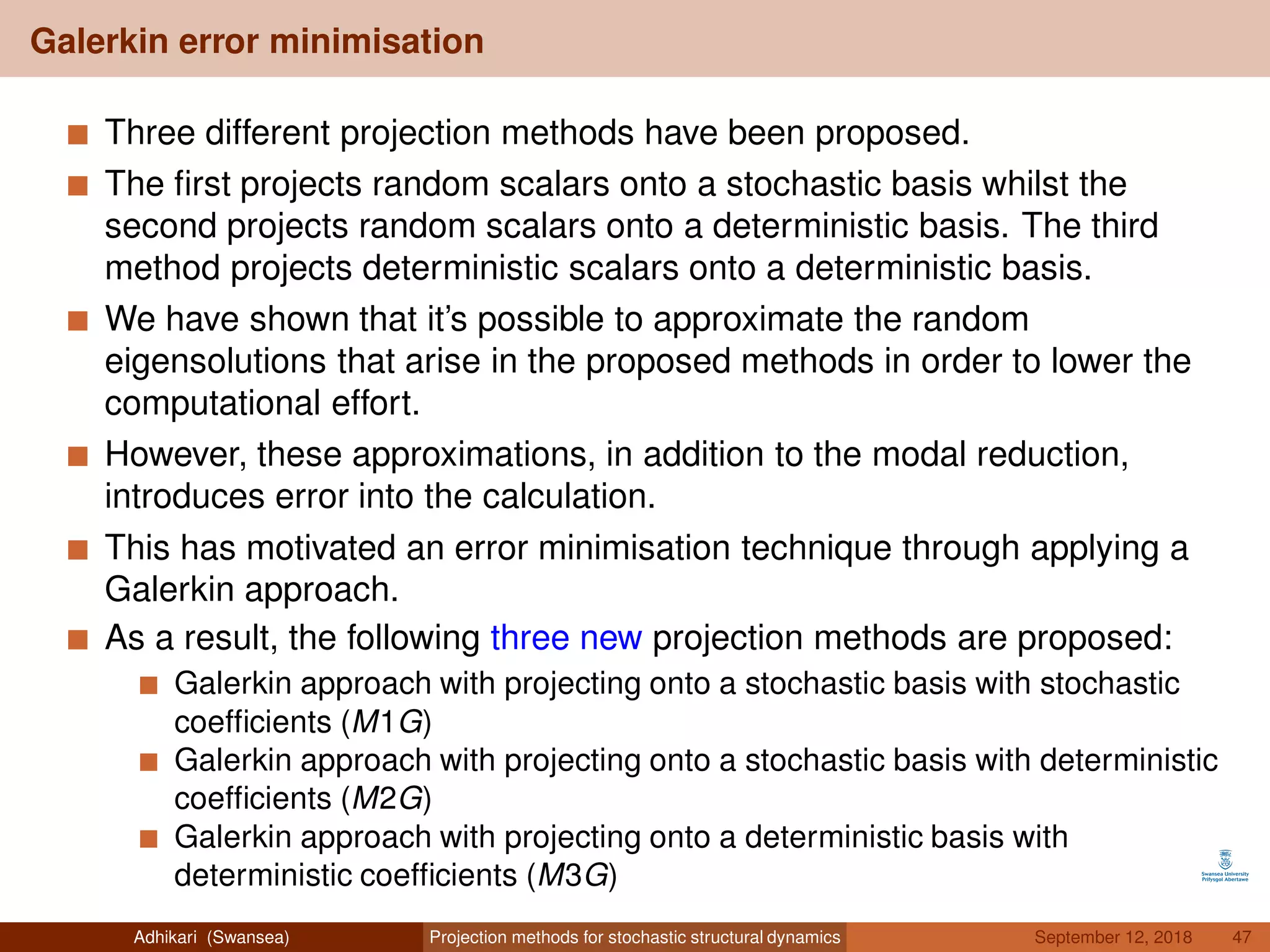 Projection Methods For Stochastic Structural Dynamics Pdf Physics