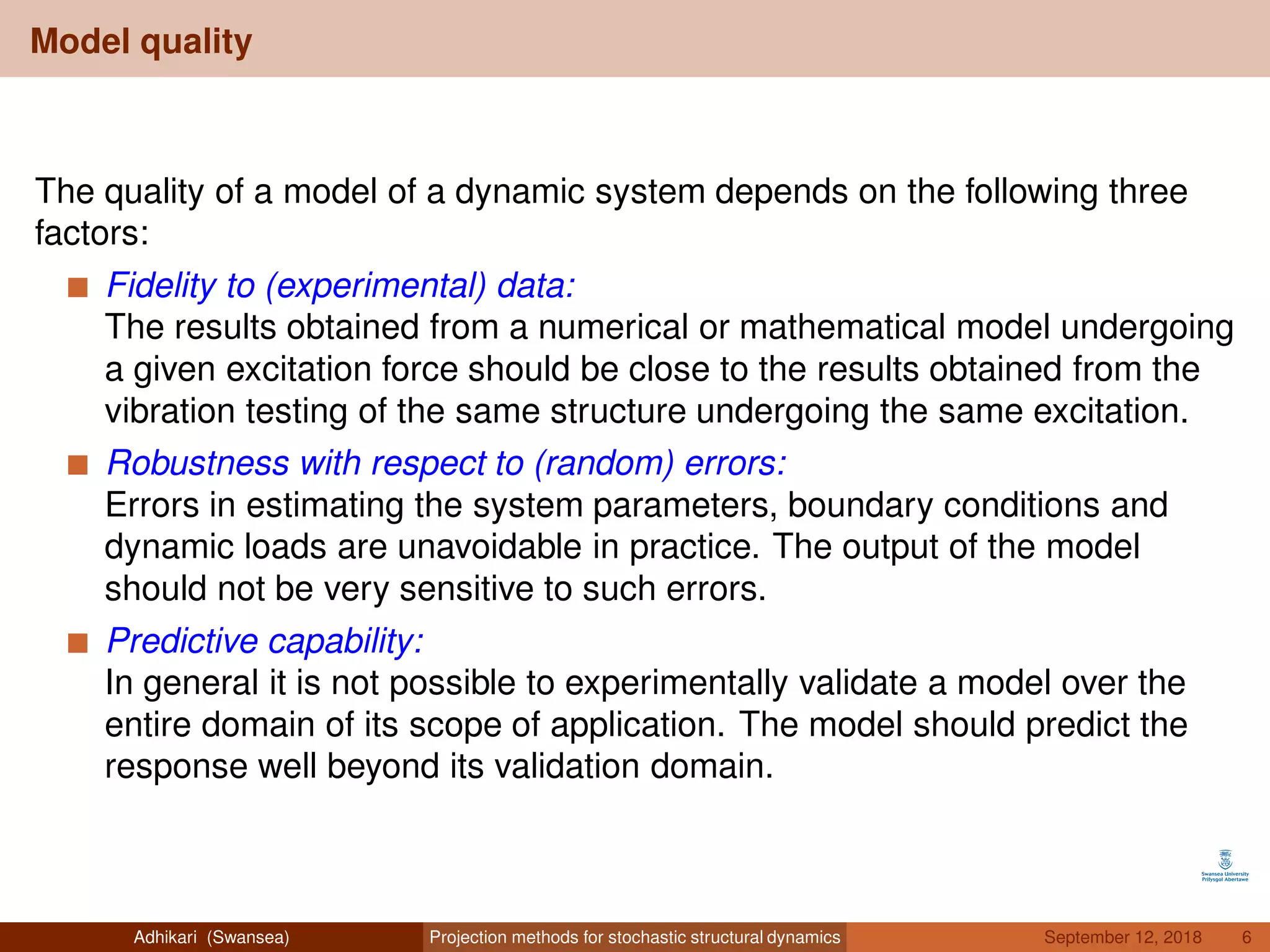 Projection Methods For Stochastic Structural Dynamics Ppt