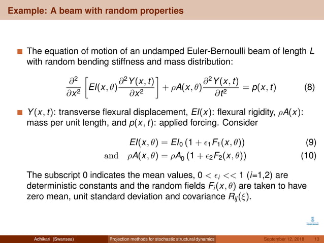 Projection Methods For Stochastic Structural Dynamics Pdf Physics Science