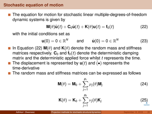 Projection methods for stochastic structural dynamics | PDF | Physics | Science