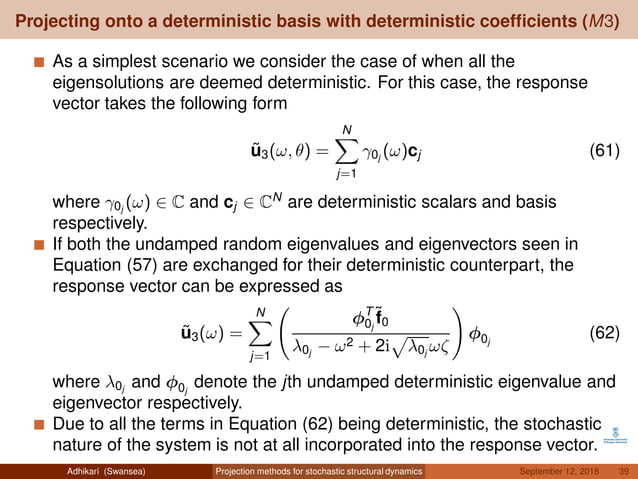 Projection Methods For Stochastic Structural Dynamics Pdf Physics Science