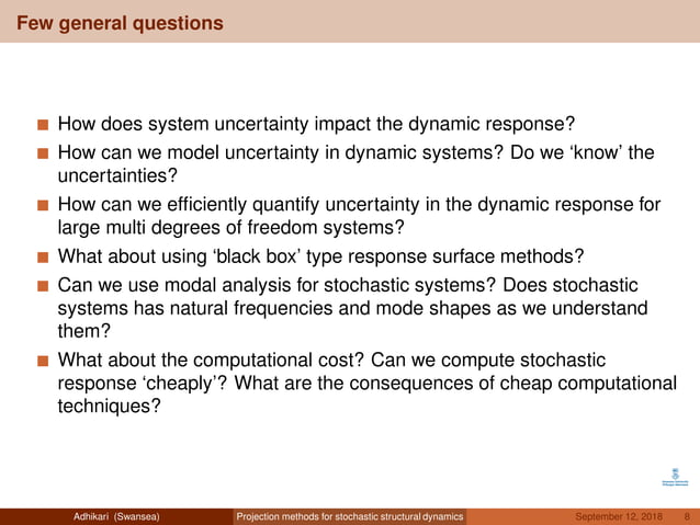 Projection Methods For Stochastic Structural Dynamics Pdf Physics Science