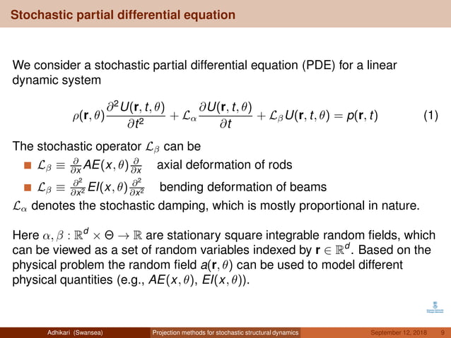 Projection methods for stochastic structural dynamics | PDF | Physics | Science