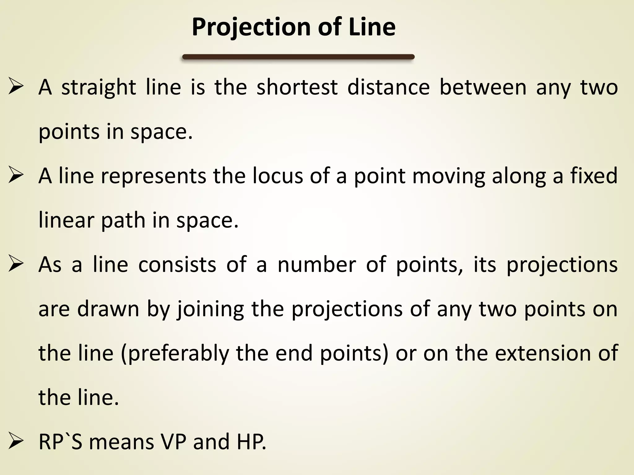 Projection of Line | PPTX