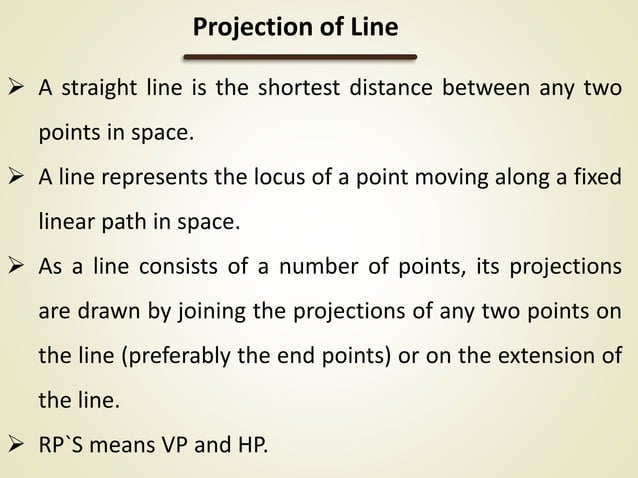 Projection of Line | PPTX | Physics | Science