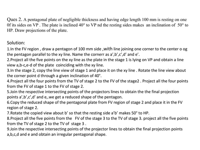 Projection of planar surfacE | PPT