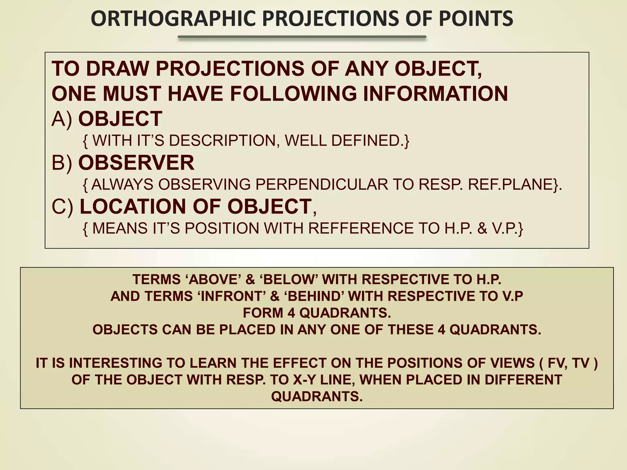 Projection of points | PPTX